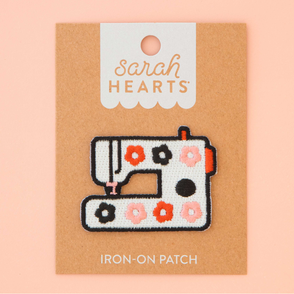 Sarah Hearts Embroidered Patches | Daisy Sewing Machine – STASH Lounge